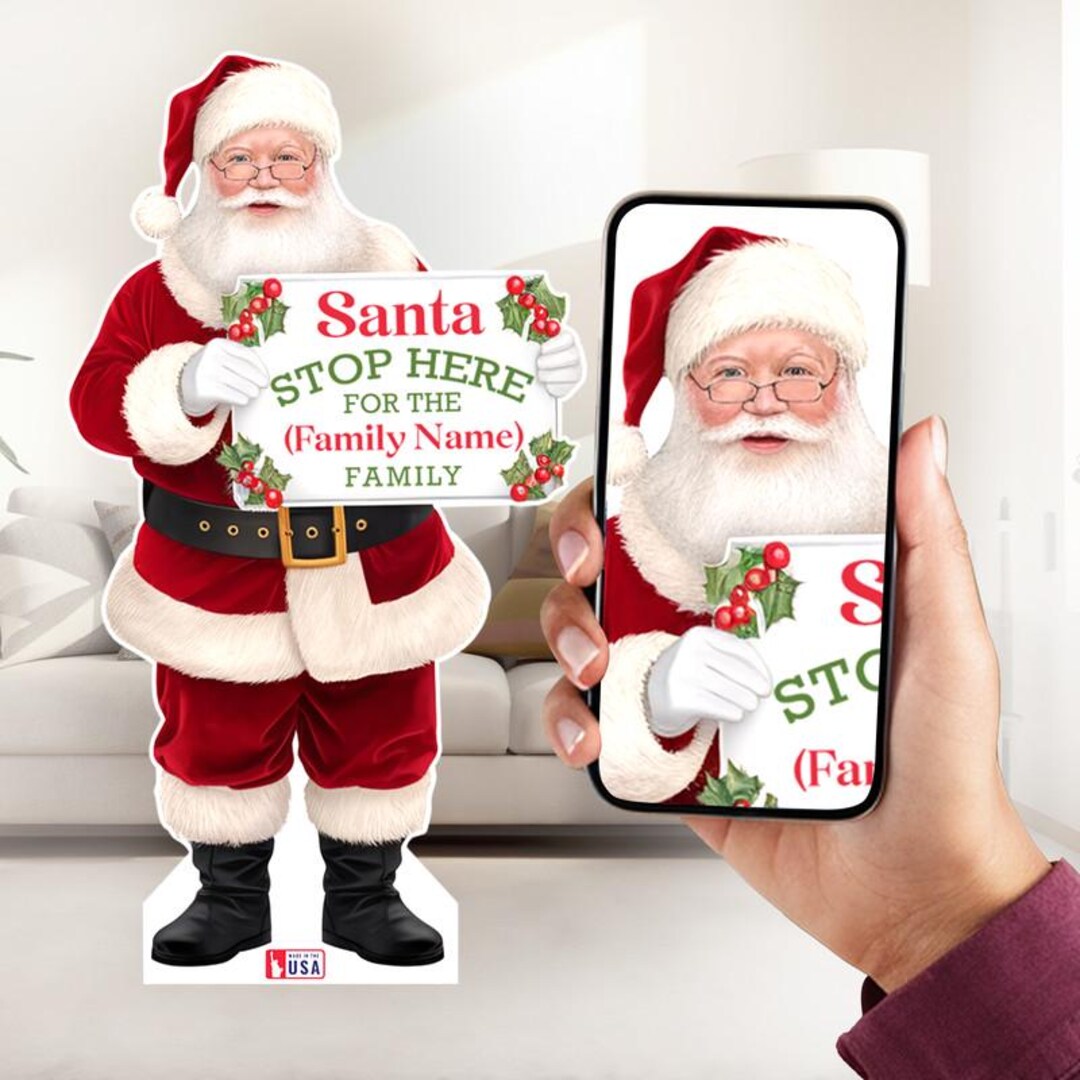 Custom Life-size Santa Cardboard Cutout With Stand, Personalized ...
