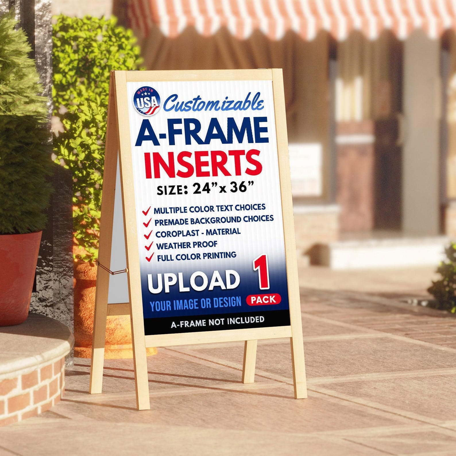 Custom Business Sidewalk Sign Board: 24"x36" A-frame Insert - Etsy