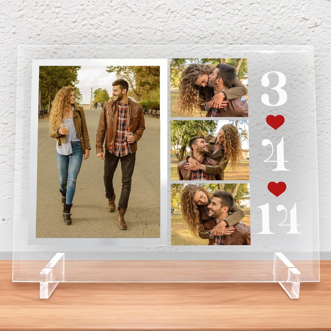 Personalized Picture Frames for Couples for 5x7, Custom Glass Photo ...