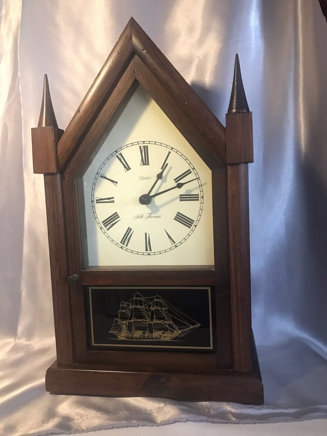 Vintage Seth Thomas Wooden Cathedral Style Mantel Clock - Etsy