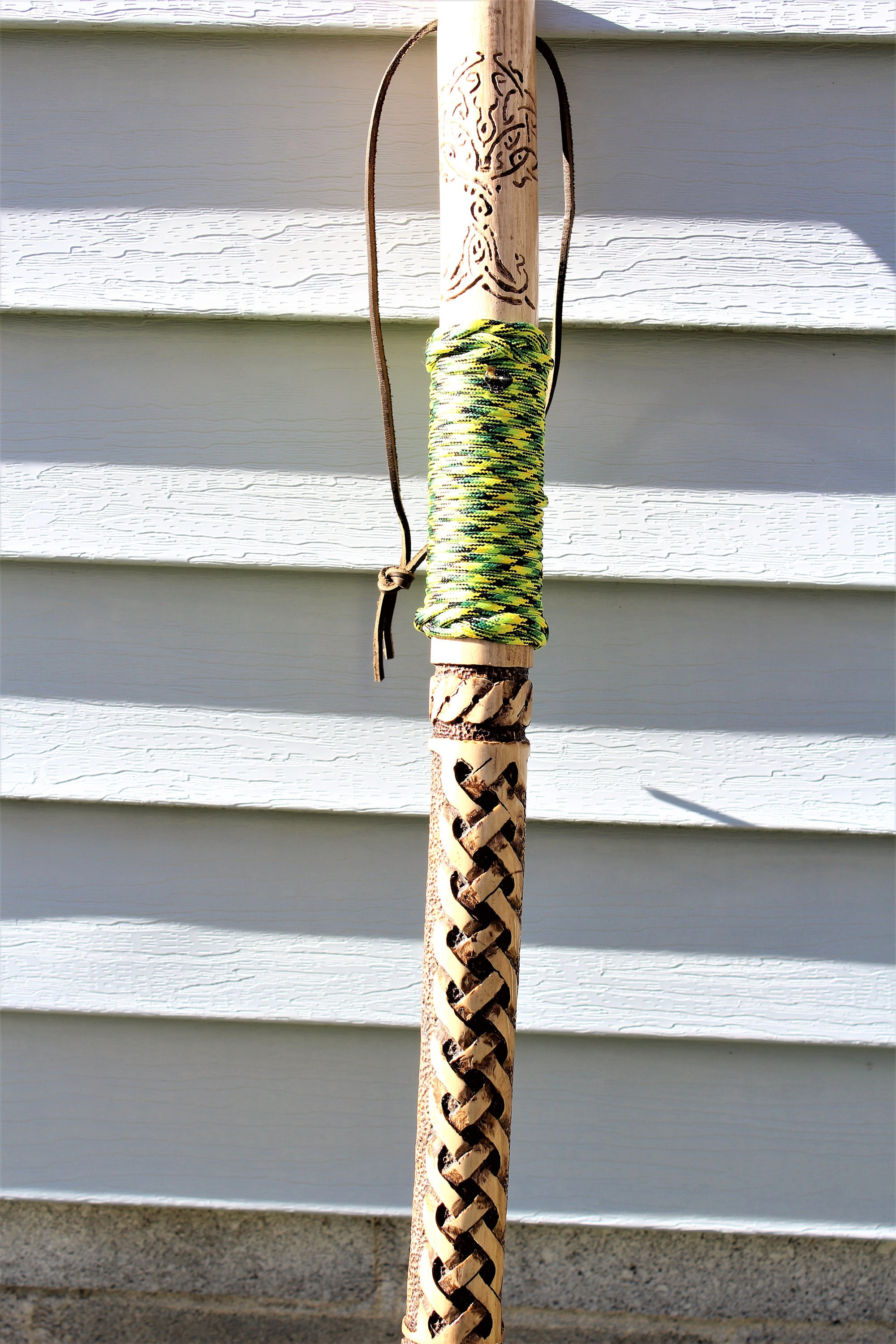 Hand Carved Walking/hiking Stick With Tree of Life and Celtic Braid, GT ...