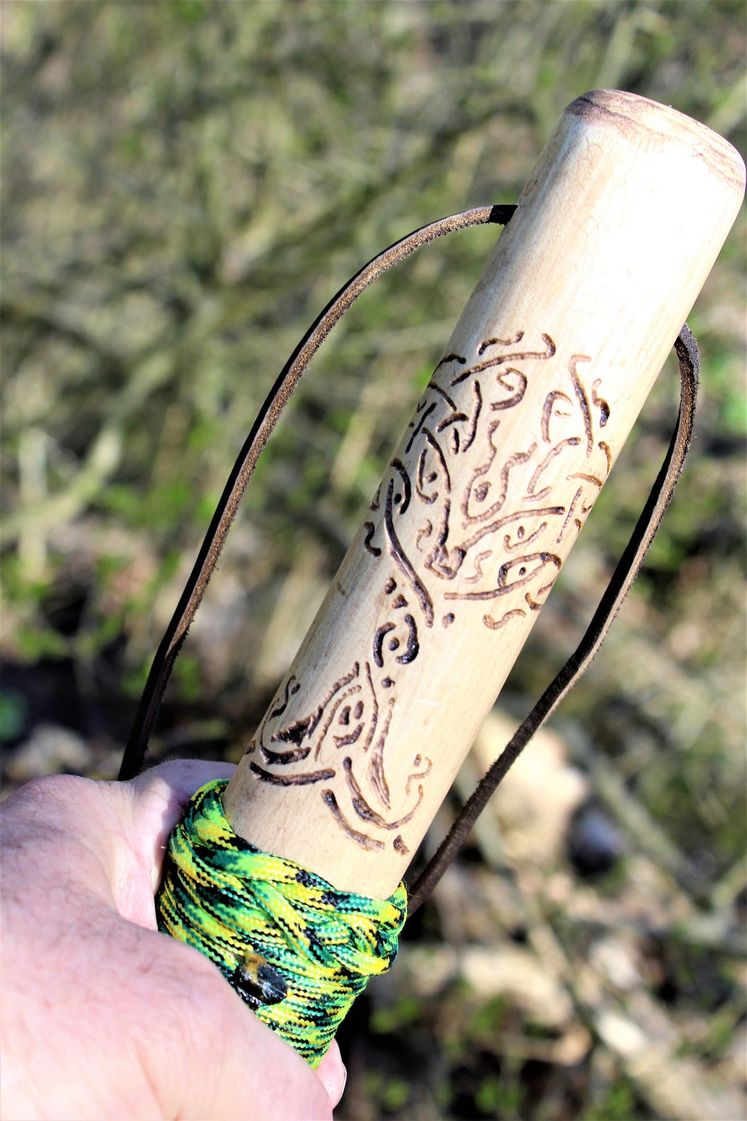 Hand Carved Walking/hiking Stick With Tree of Life and Celtic Braid, GT ...