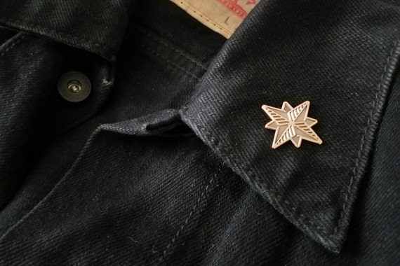 Antiqued Copper Compass Rose Die Pressed Pin | Etsy