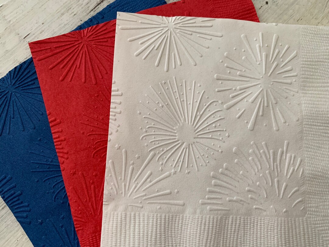 Fireworks Napkins, 4th of July, Memorial Day, Pool Party, Labor Day ...