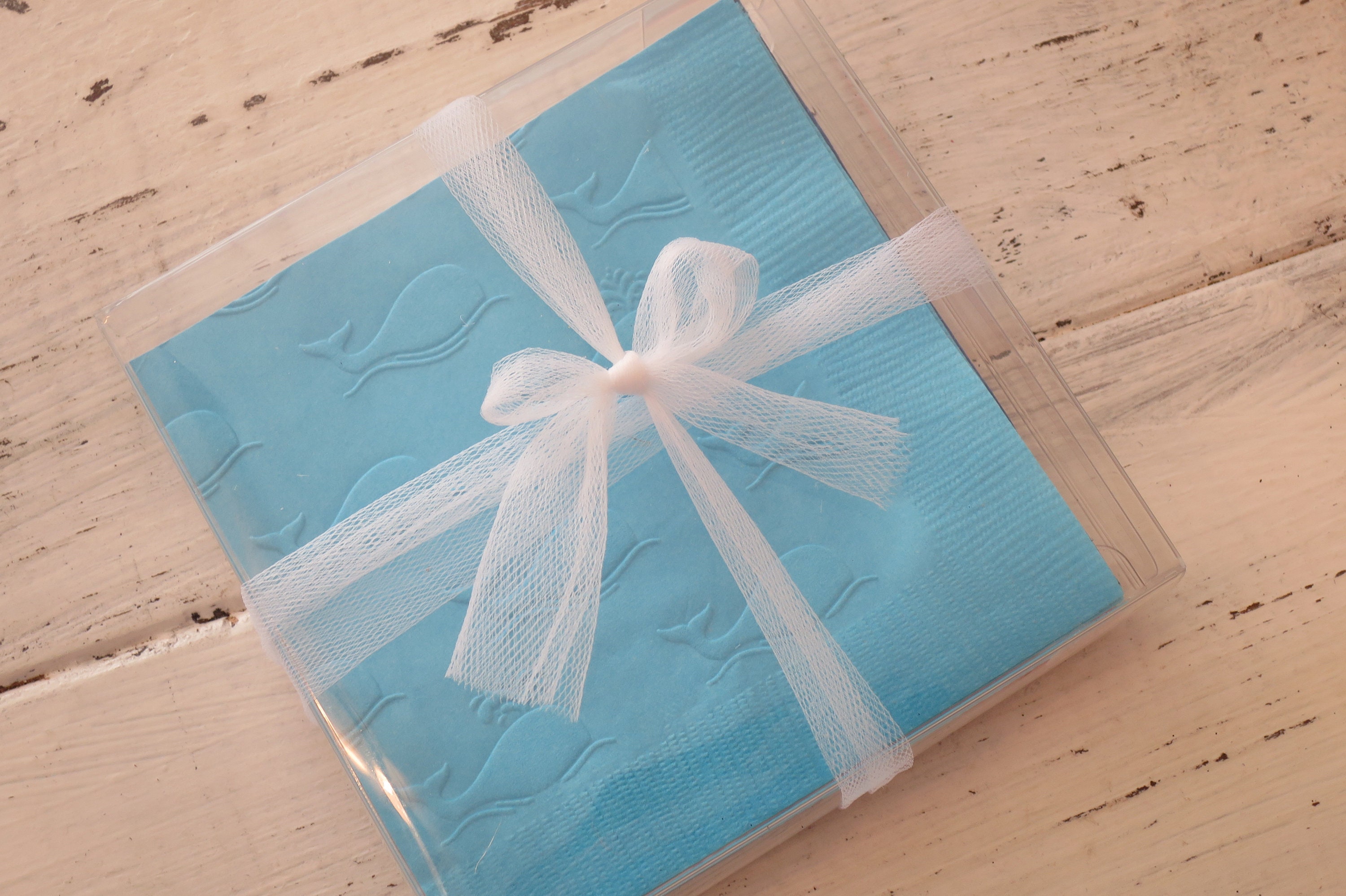 Whale Napkins Embossed Napkins Baby Shower Birthday Party - Etsy