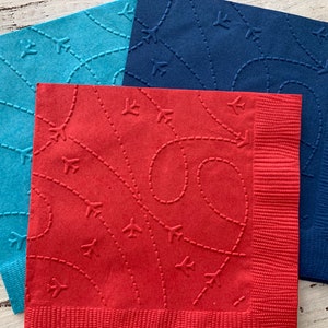 Airplane Napkins, Jet, Pilot, Baby Shower, Airplane Birthday Party ...