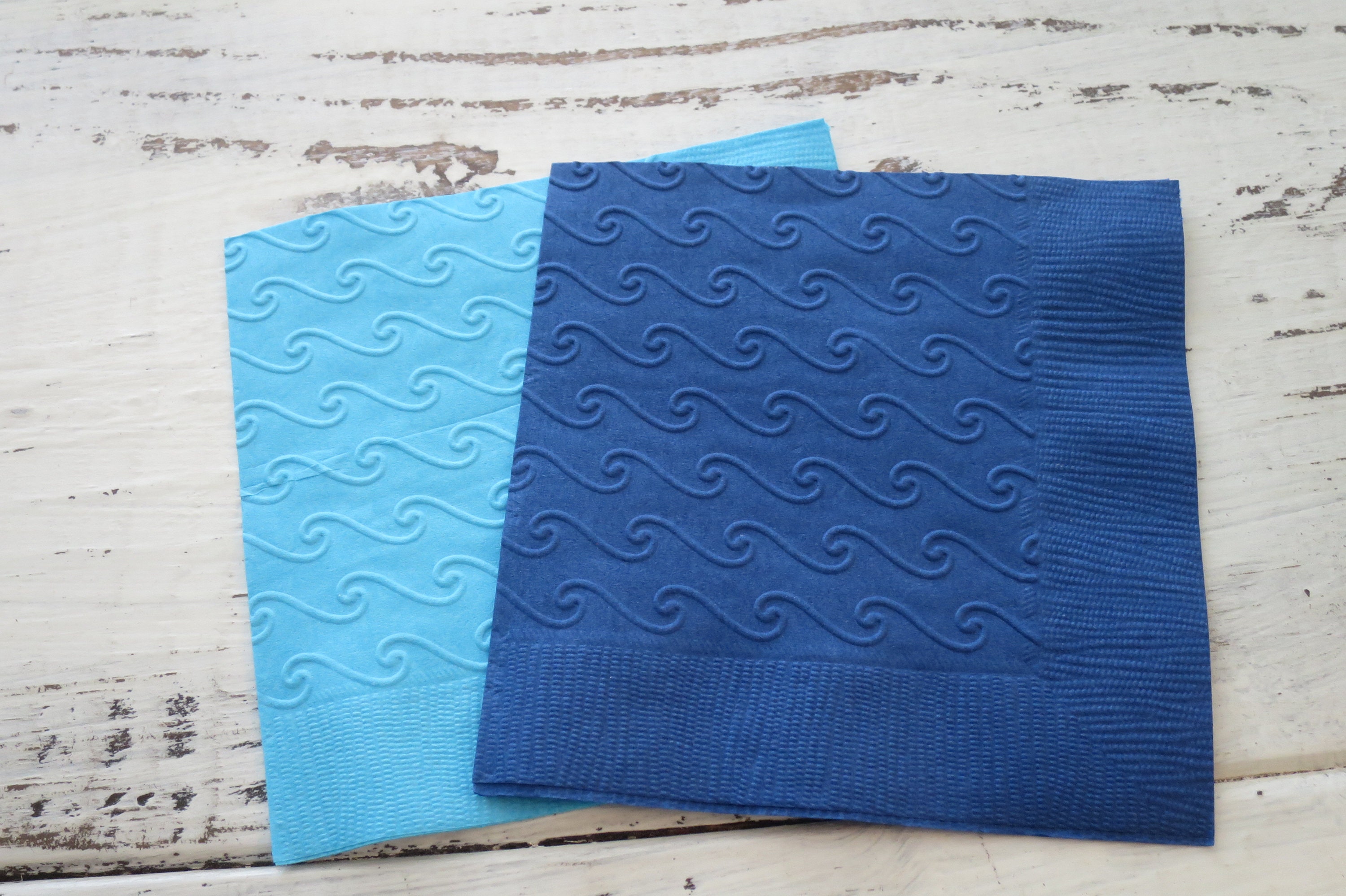 Wave Napkins, Mermaid Party, Birthday Party, Nautical, Beach Party ...