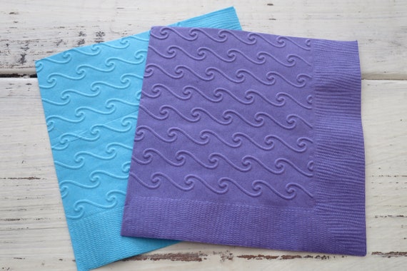 Wave Napkins Mermaid Party Birthday Party Nautical Beach | Etsy