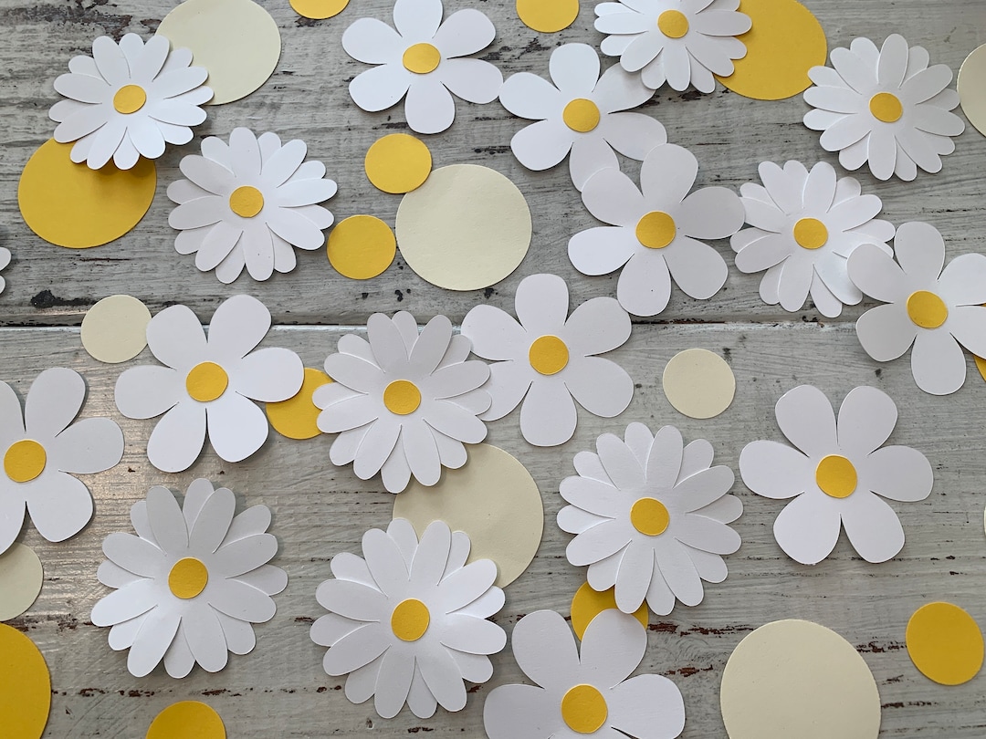 Daisy Table Confetti, Table Scatter, Flower, Groovy, Birthday, Baby ...