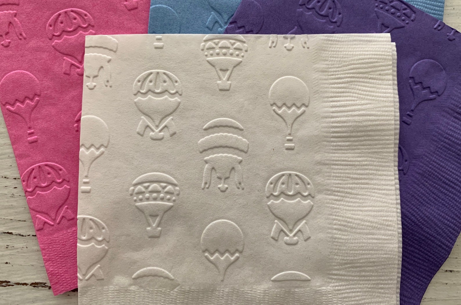 Hot Air Balloon Napkins Baby Shower Rainbow Party Birthday - Etsy