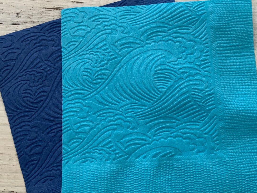 Wave Napkins, Birthday Party, Nautical, Beach Party, Under the Sea ...