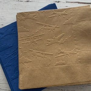 Airplane Napkins, Baby Shower, Birthday, Airplane, Plane, Time Flies ...