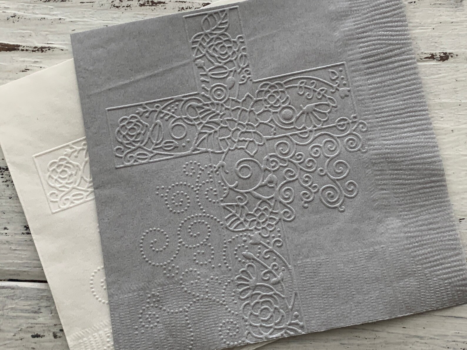 Cross Napkins, 1st Communion, Baptism Decorations, Confirmation, Baby ...