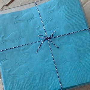 Whale Napkins, Embossed Napkins, Baby Shower, Birthday Party, Ahoy It's ...