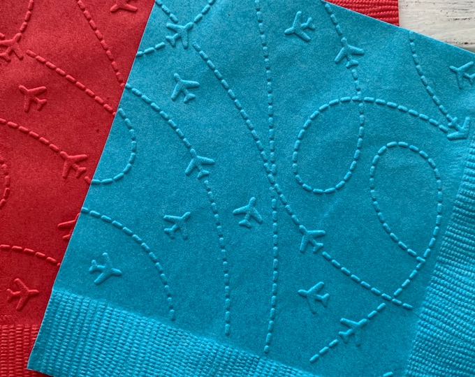 Airplane Napkins Jet Pilot Baby Shower Airplane Birthday - Etsy
