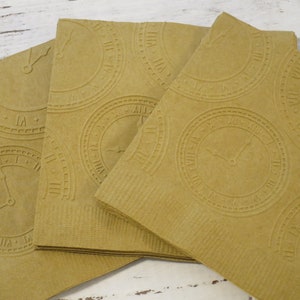 Clock Napkins, New Years Eve, Alice in Wonderland Theme, Embossed ...