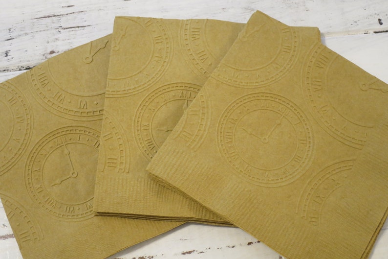 Clock Napkins New Years Eve Alice in Wonderland Theme | Etsy