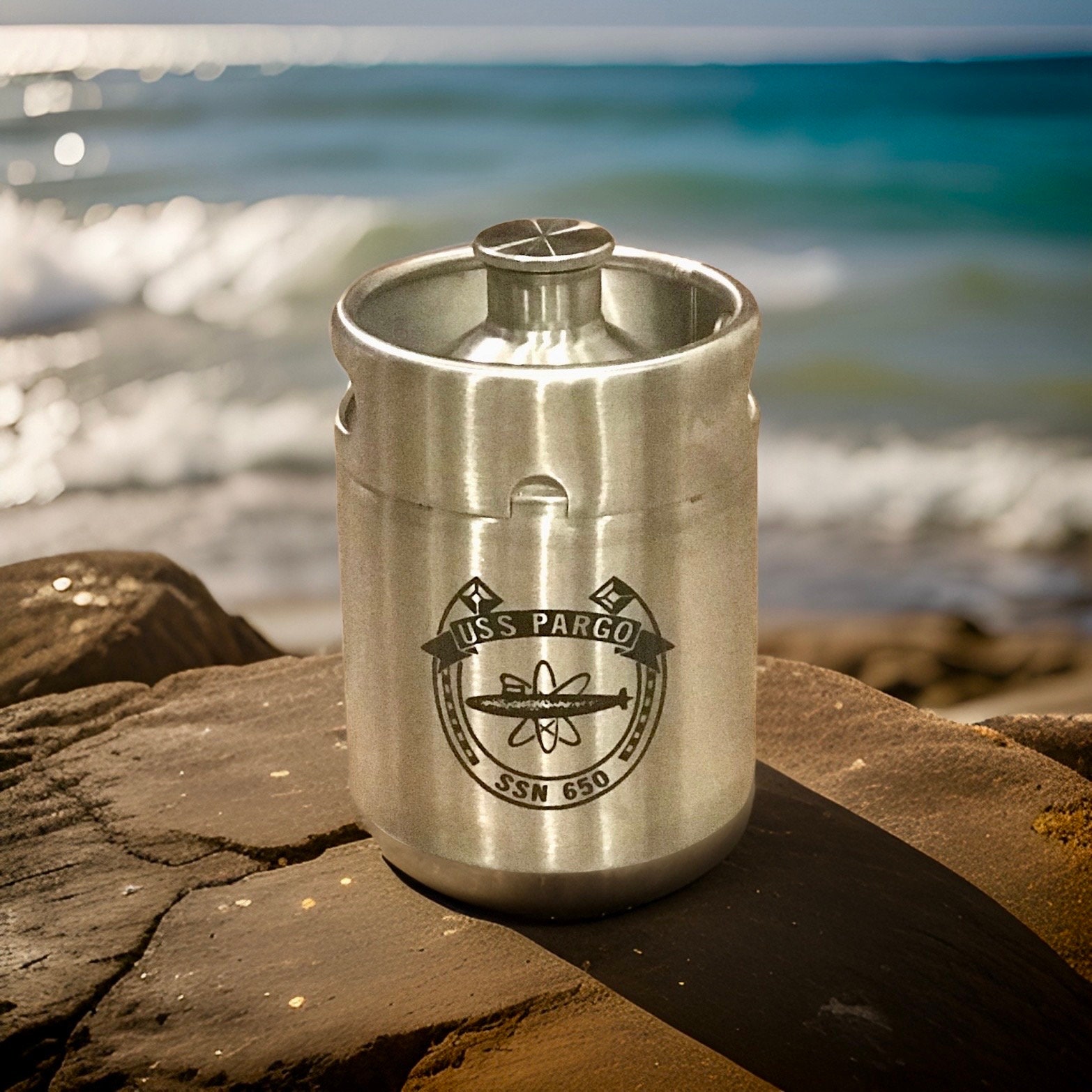 Stainless Steel 64oz Mini Keg Growler - Etsy
