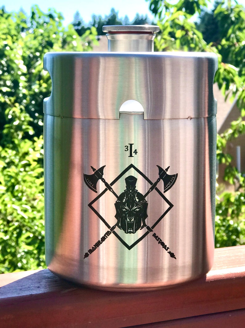 Stainless Steel 64oz Mini Keg Growler - Etsy