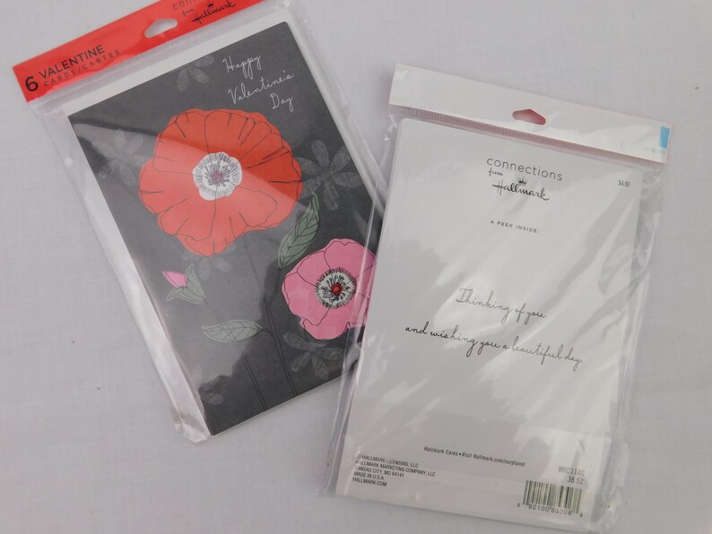 Vintage Hallmark Valentine Cards Sealed Floral Adult Greeting Card Pack ...