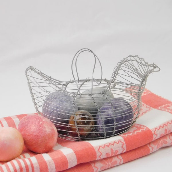 Chicken Shaped Wire Basket - Etsy