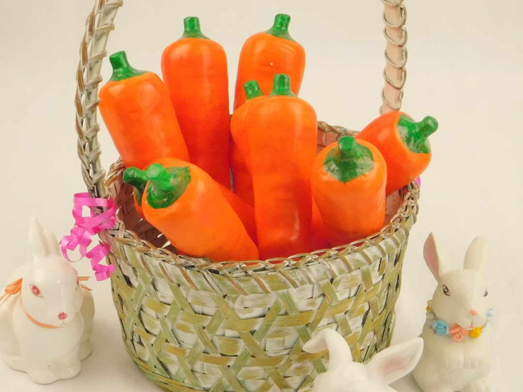 3 Vintage Ceramic Carrots for Easter Basket Filler. Vegetable Fillers ...