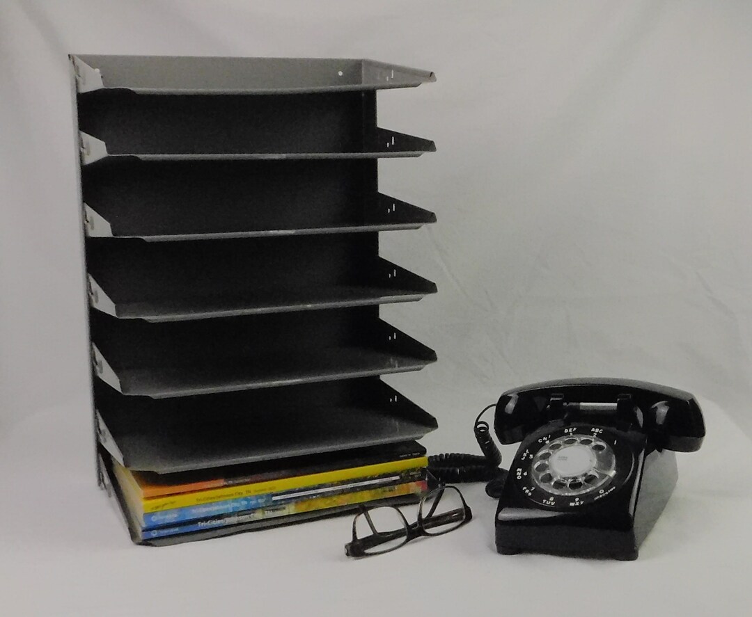 7 Tier Horizontal File Organizer. Vintage Letter Size Desktop, Wall ...