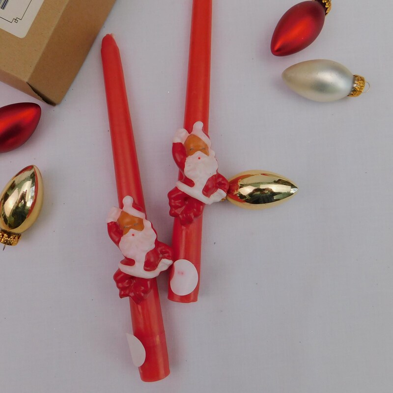 Vintage Santa Candle - Etsy