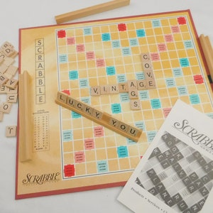 Vintage Scrabble board game crossword game by Milton Bradley | Etsy
