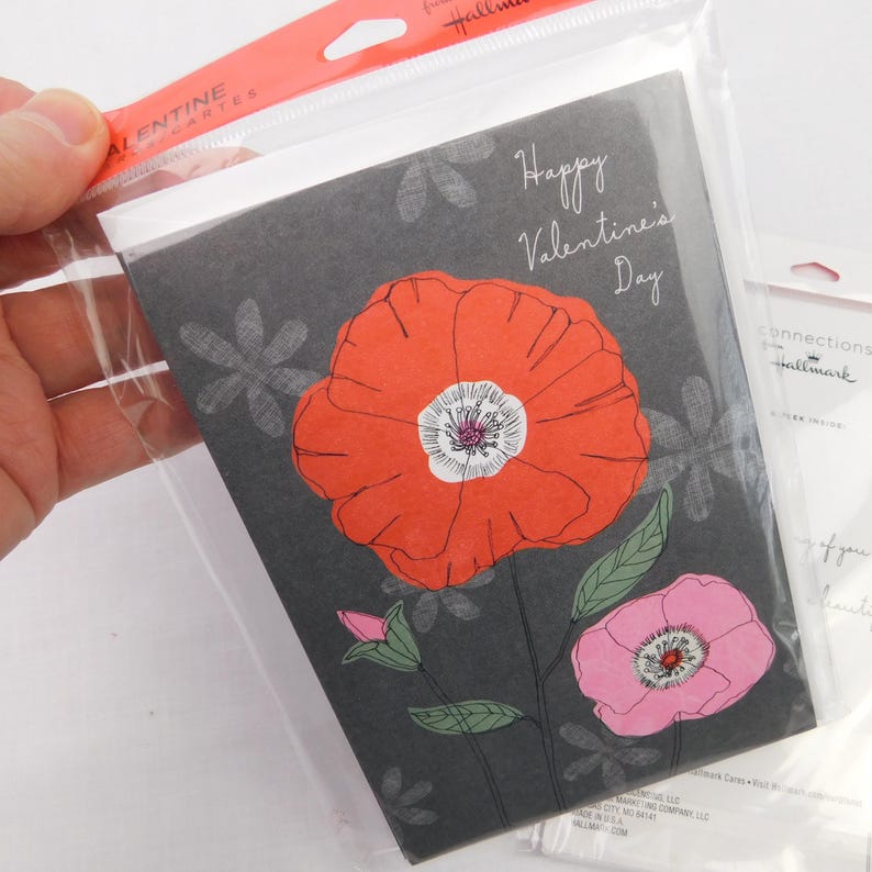 Vintage Hallmark Valentine Cards Sealed Floral Adult Greeting Card Pack ...