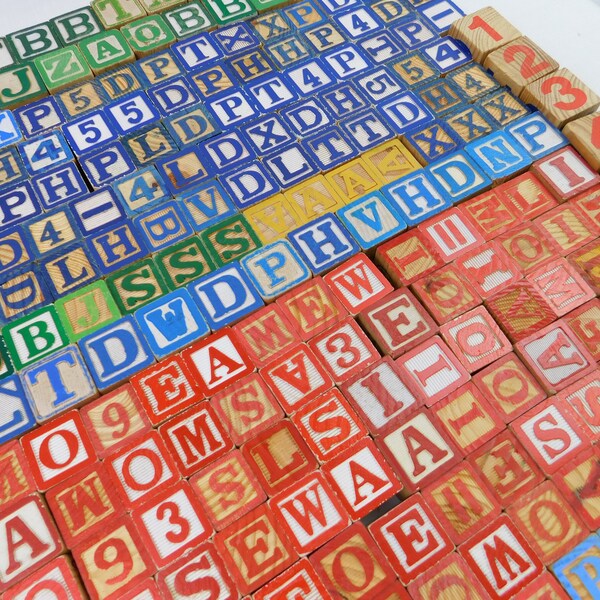 Wooden Alphabet Blocks - Etsy