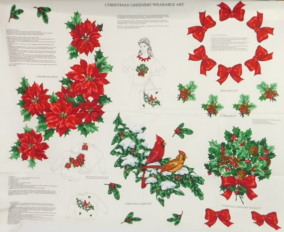 Christmas Greenery Appliques by Cranston From Vip Print Works. - Etsy