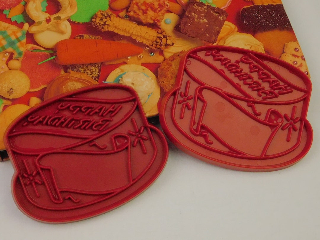 1 1960s Red Tupperware Happy Birthday Cake Cookie Cutter for - Etsy