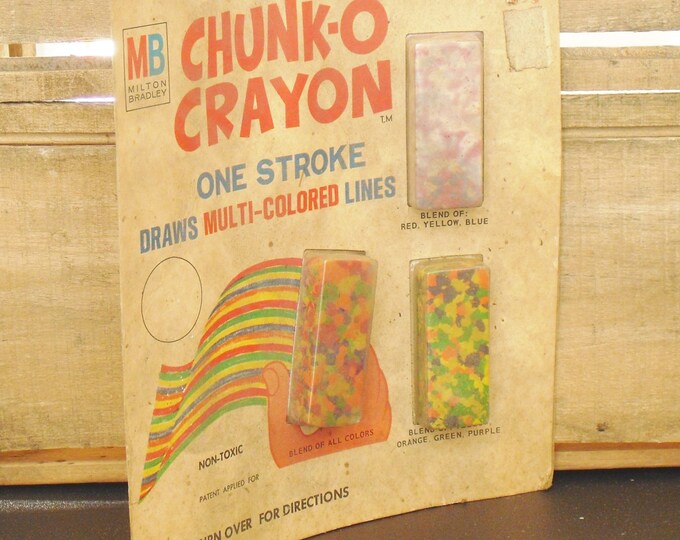 Vintage Rare Crayon, Milton Bradley Chunk O Crayon, Original Package ...