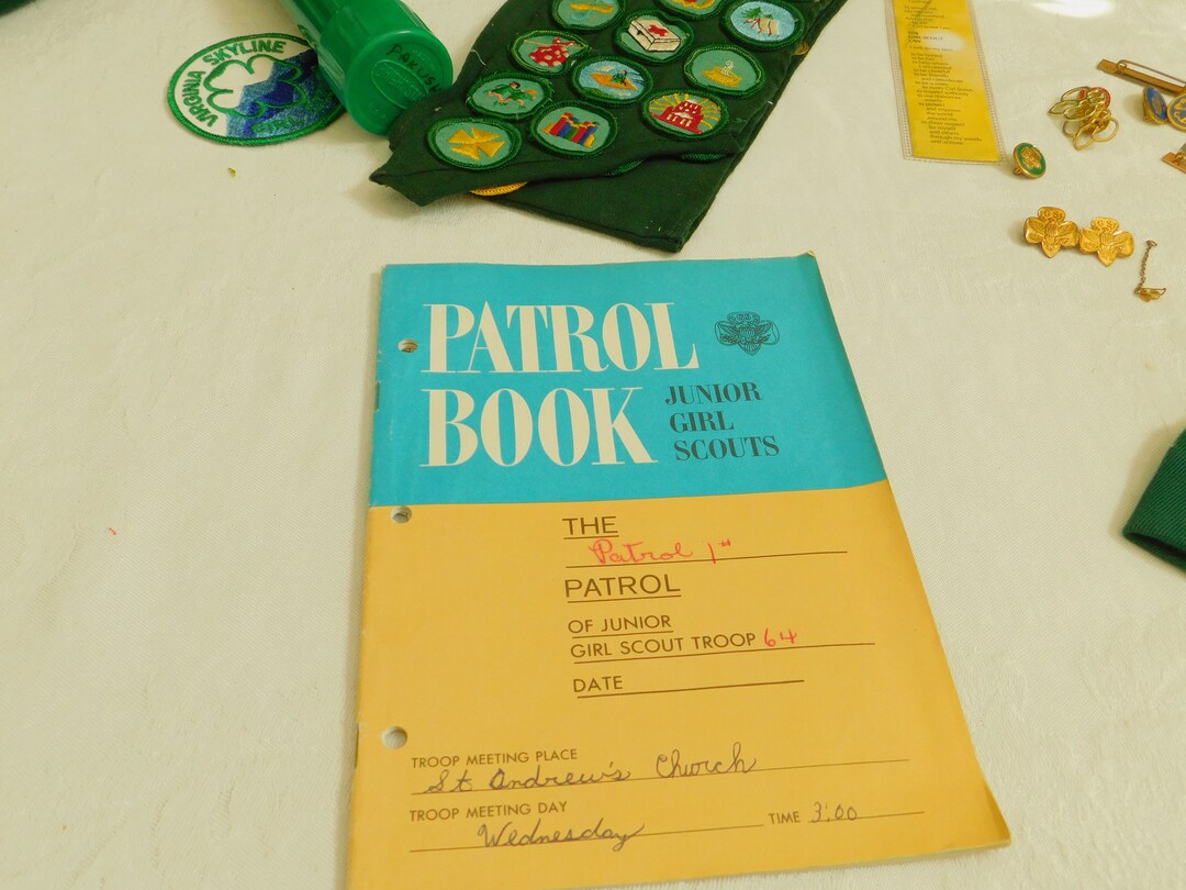 Vintage Junior Girl Scout Patrol Book for Meetings, Instruction Manual ...
