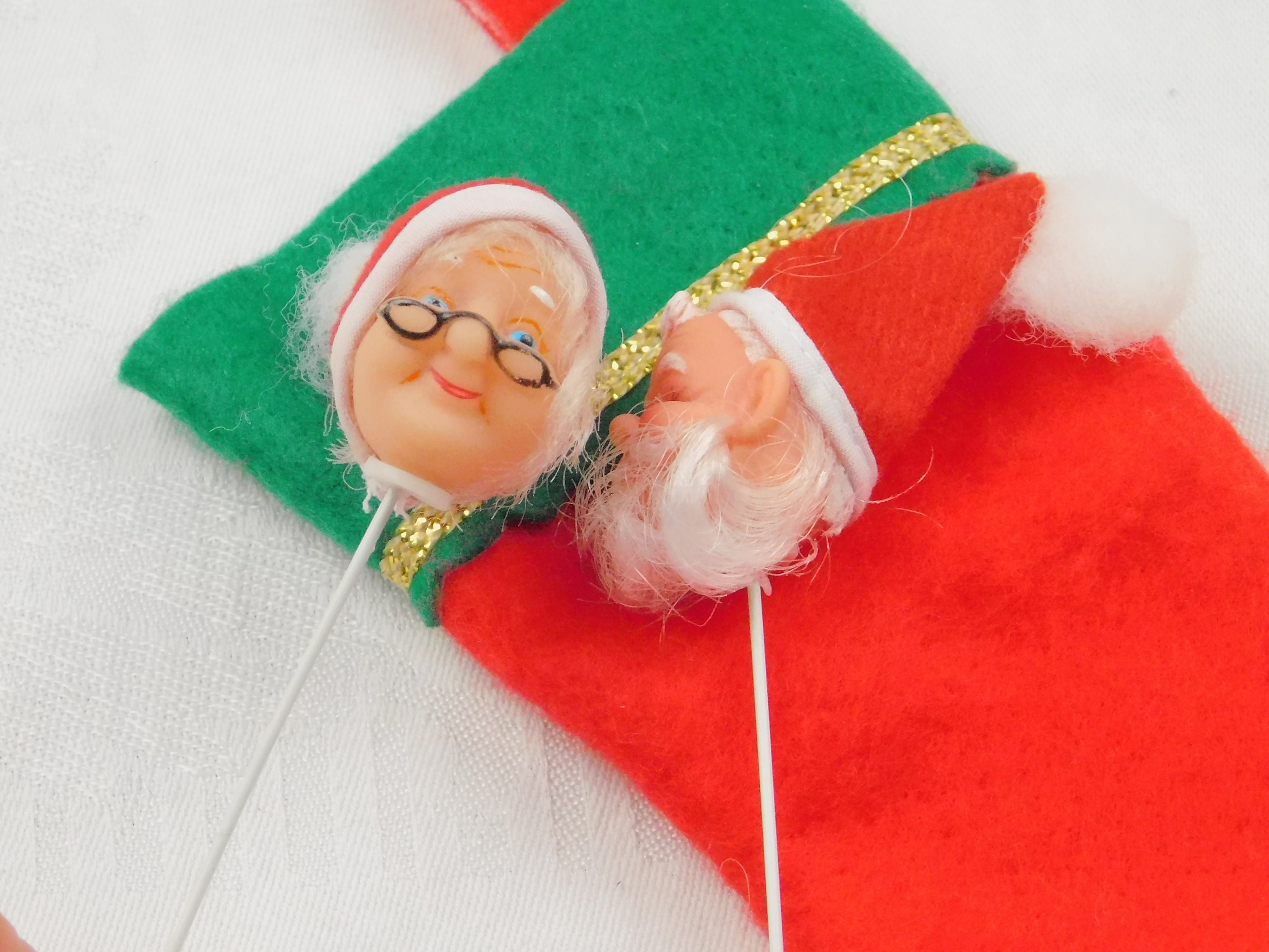 Santa and Mrs. Claus Head Picks for Wreath Floral - Etsy