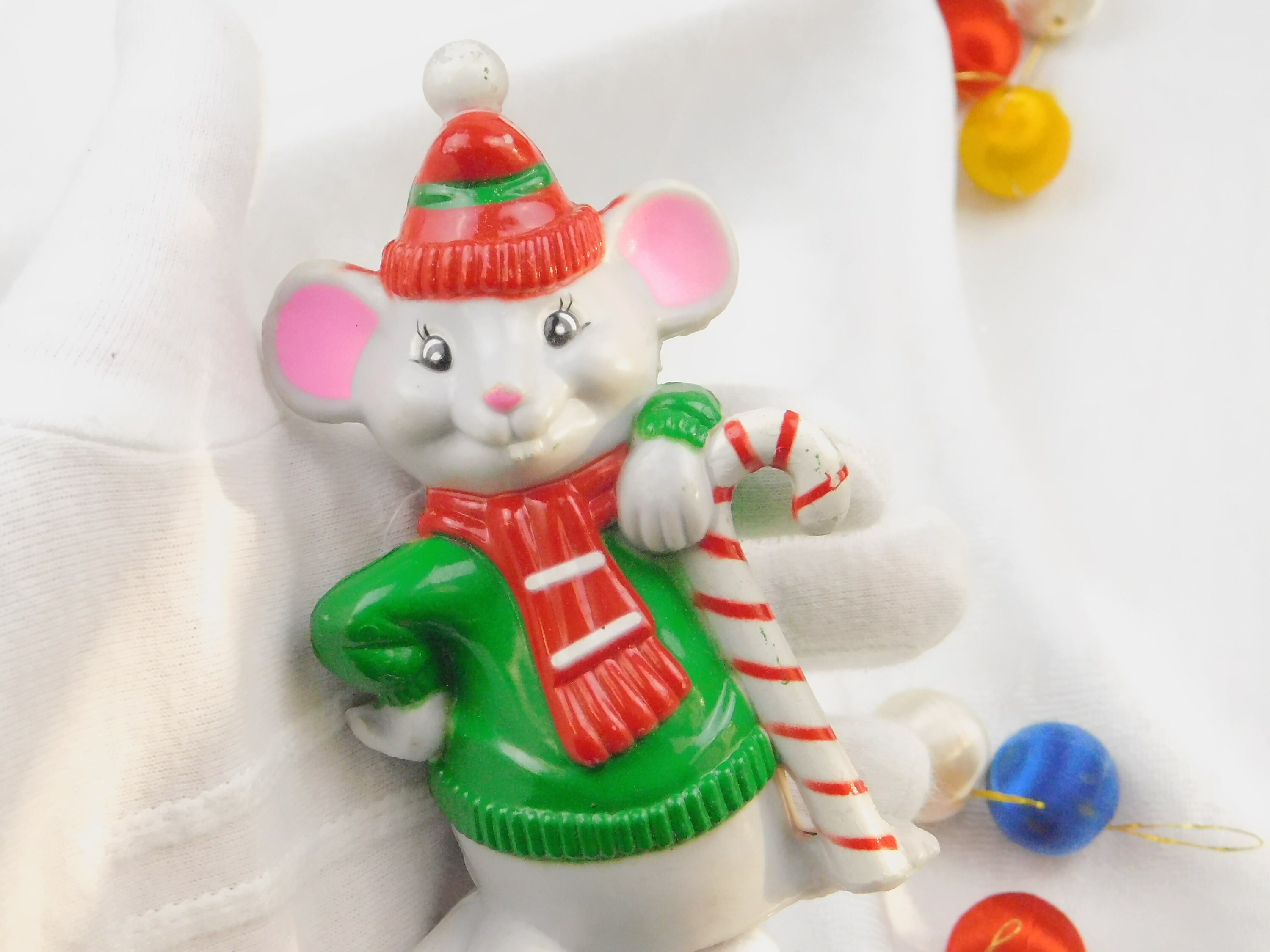 Vintage JSNY Christmas Mouse Stocking Holder Holiday - Etsy