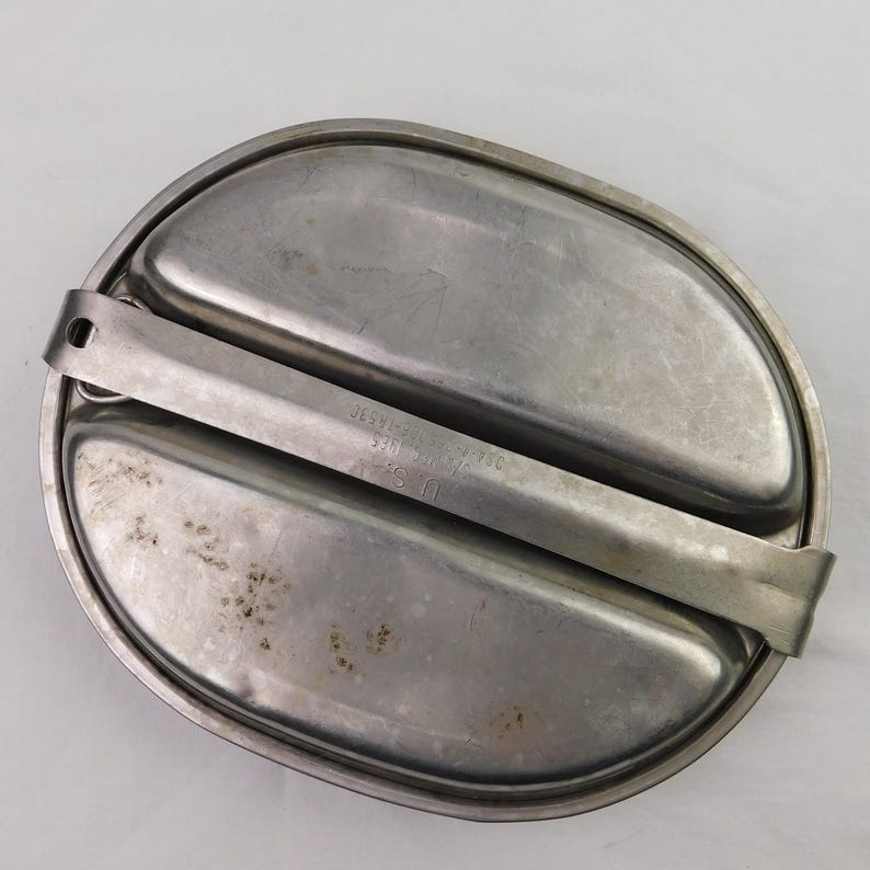 Vintage 1965 Vietnam War US Army Mess Kit S/L Mfg Stainless Steel DSA ...