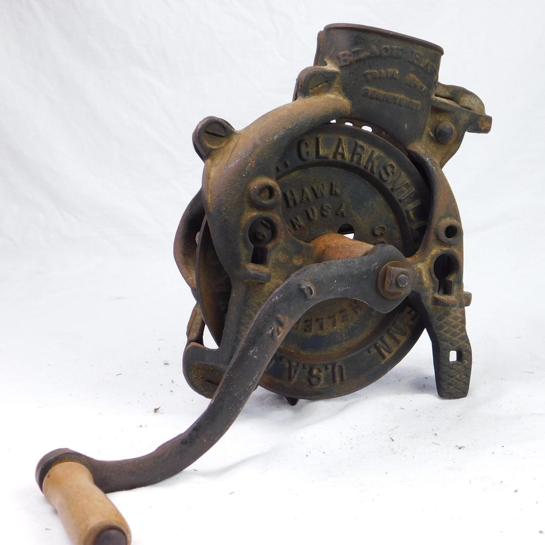 Antique Black Hawk Corn Sheller 1903 Cast Iron Hand Crank With Original ...