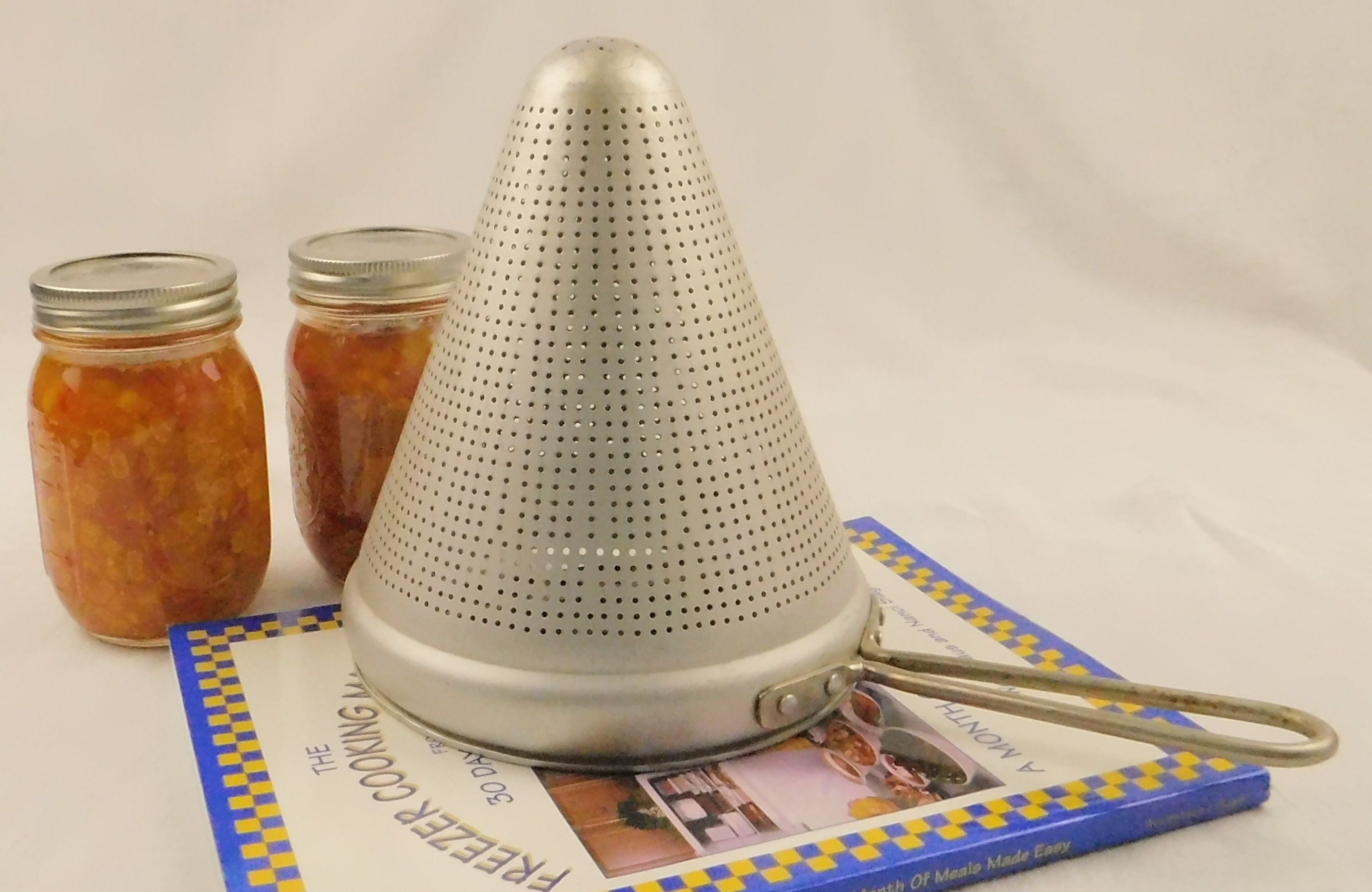 Vintage Cone Shaped Colander Strainer Sieve Food Mill Rice | Etsy
