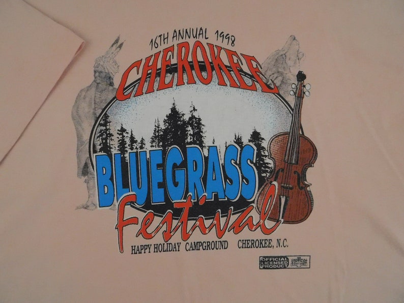 Vintage Cherokee Bluegrass Festival T-shirt 16th Annual 1998 - Etsy