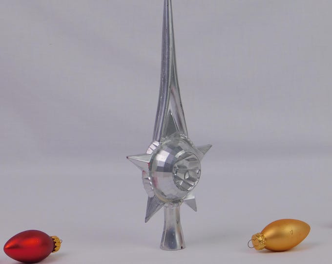 1960s Unique Star Shaped Plastic Tree Topper. Vintage Celestial Orb Mid ...