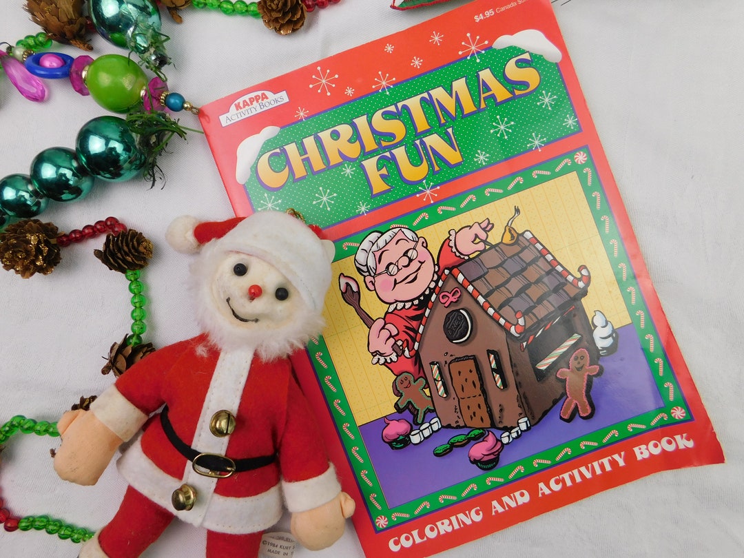 Vintage Christmas Coloring Book, Activities, Children, Fun Til ...
