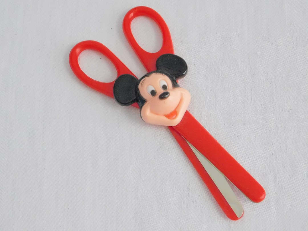 Mickey Mouse Scissors for Children. Red Cartoon School Scissors. Walt ...