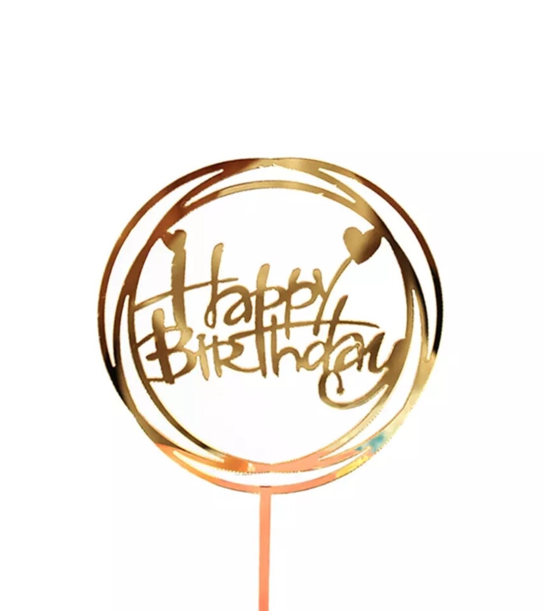 Gold Happy Birthday Acrylic Cake Topper - Etsy