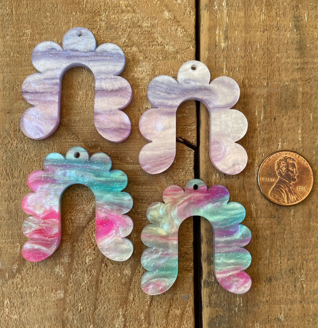 NEW Laser Cut Acrylic Scalloped Arch Large or Medium Scallop Edge With ...