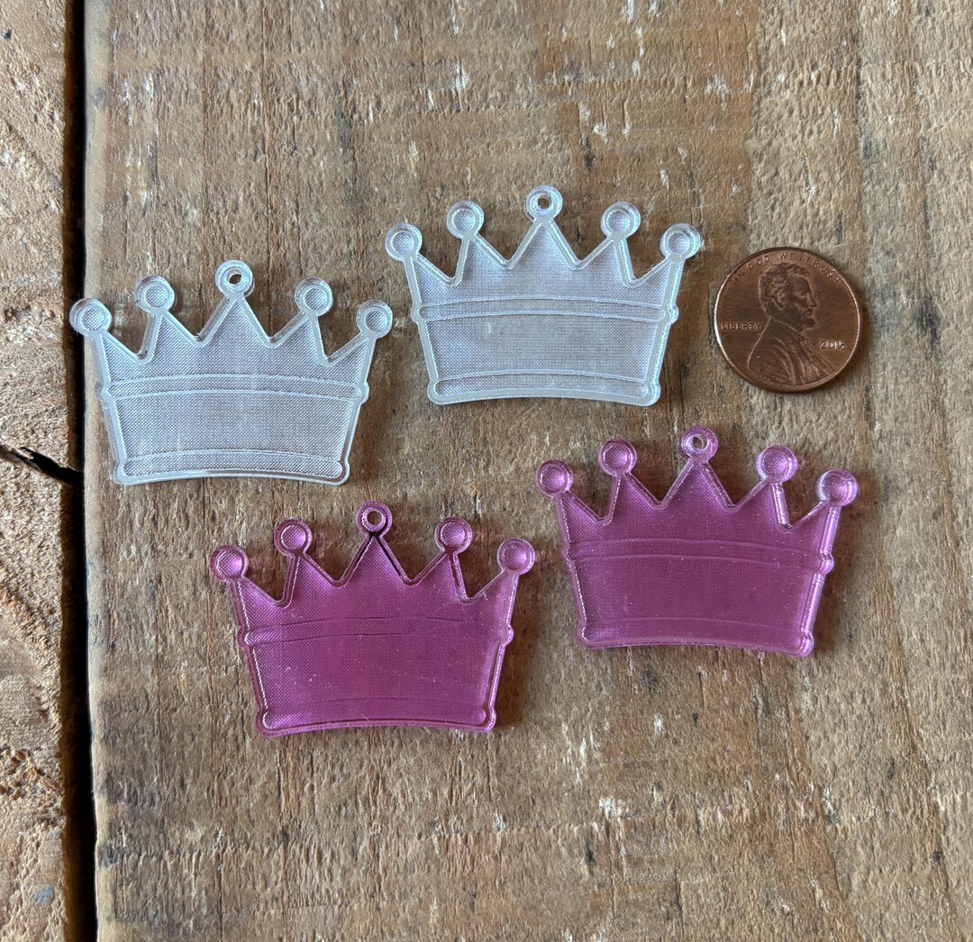 Custom Laser Etched Mirror Acrylic Crown Components for Earrings ...