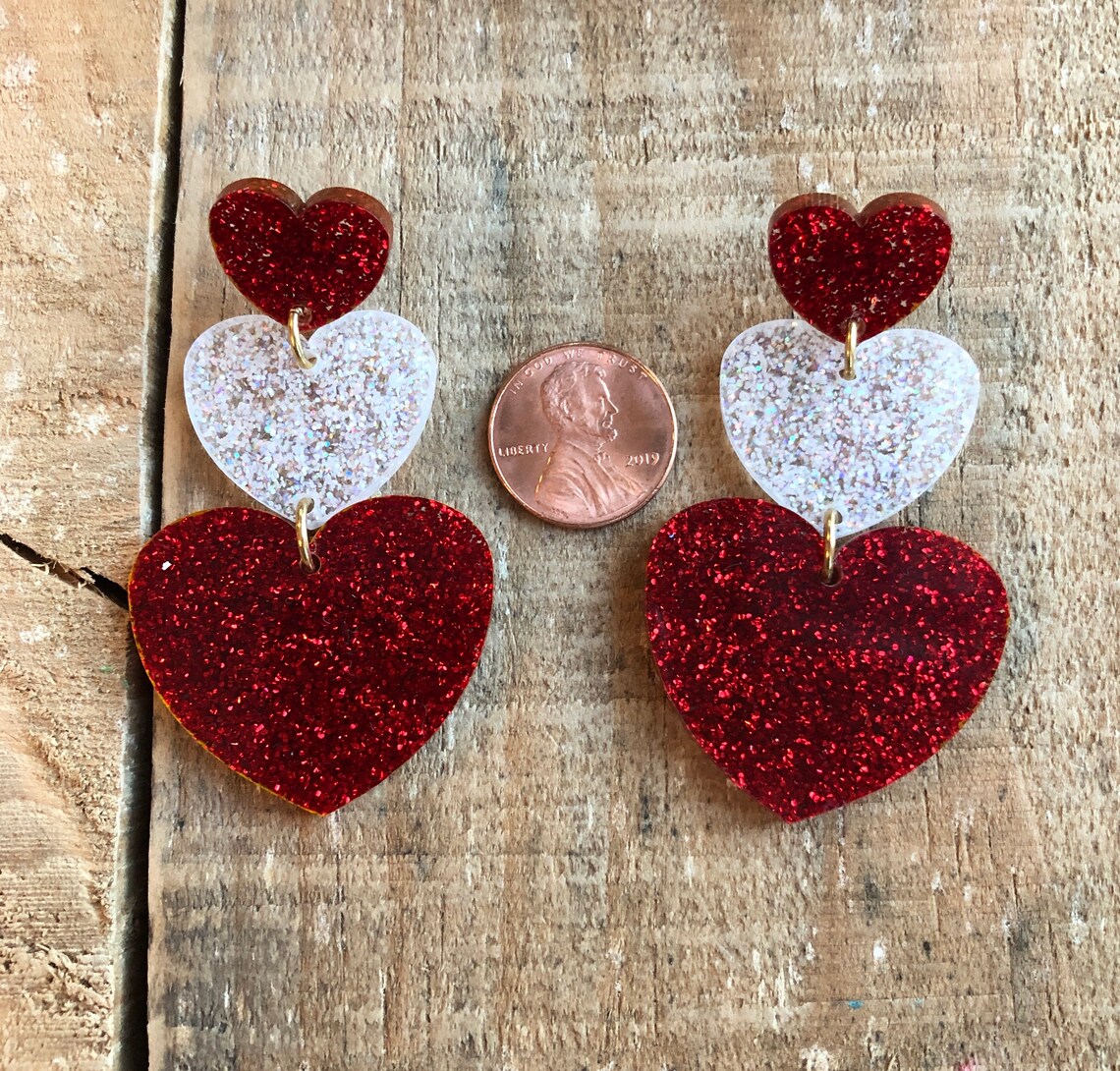 Wholesale Laser Cut Acrylic Heart Earring Components - Etsy