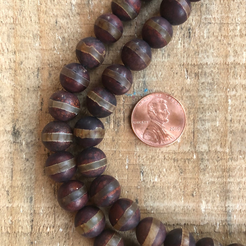 Tibetan Agate Dzi Earring - Etsy