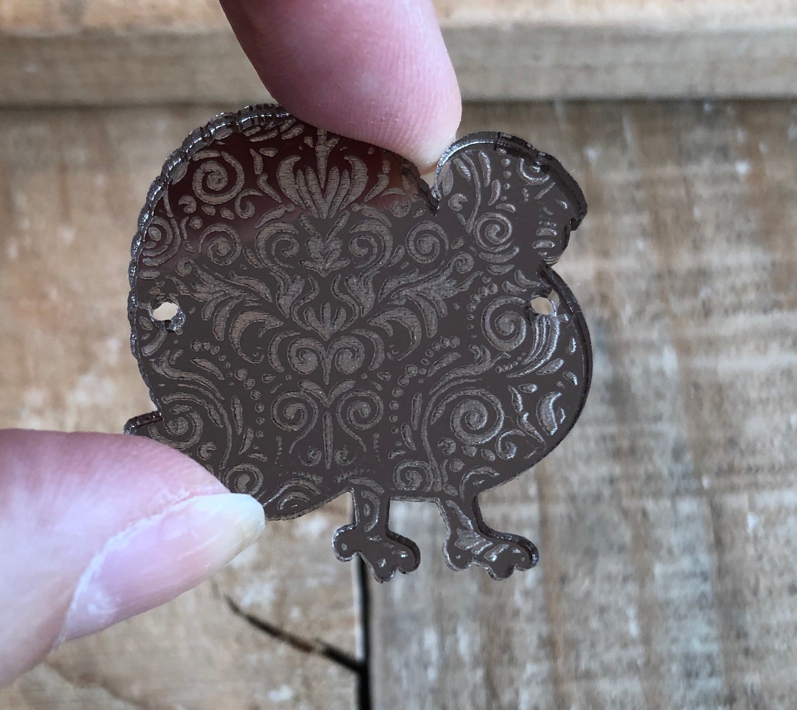 Custom Laser Cut and Etched Swirl Thanksgiving Turkey Gobble - Etsy